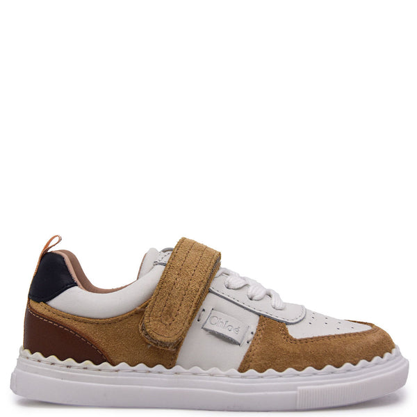 Chloe Scalloped Mini Me Velcro Sneaker - Tassel Children Shoes