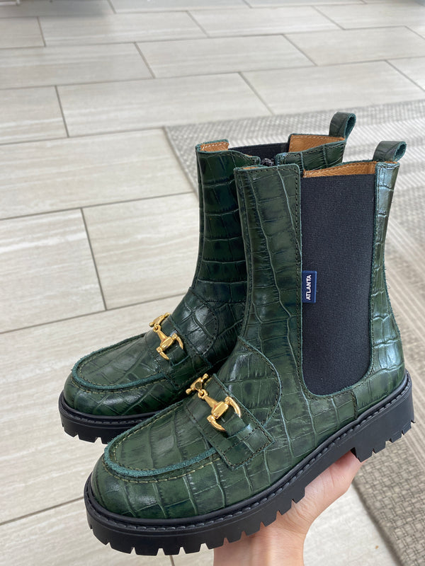 Atlanta Mocassin Hunter Croc Buckle Boot - Tassel Children Shoes