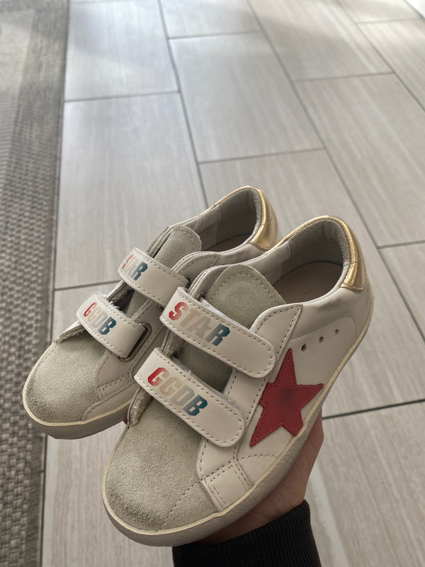 Bonpoint X Golden Goose Star Blanc Velcro Sneaker - Tassel Children Shoes