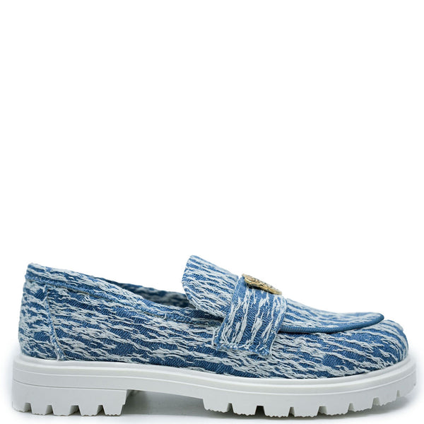 Spain+Co Jean Tiger Chunky Loafer - Tassel Children Shoes