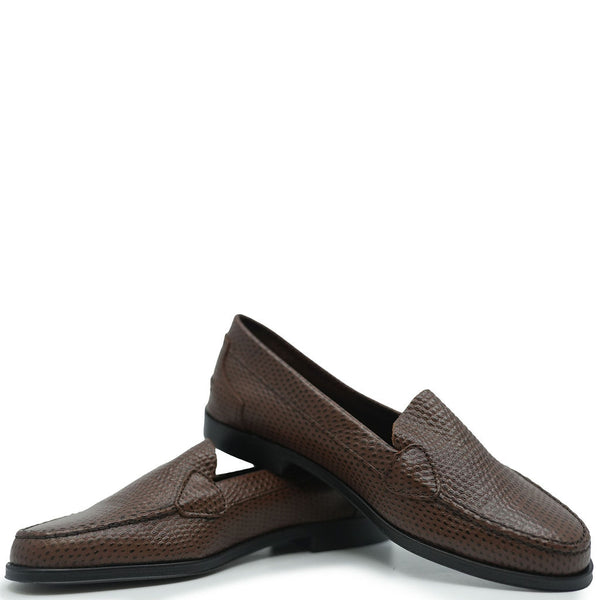 Confetti Brown Python Loafer - Tassel Children Shoes