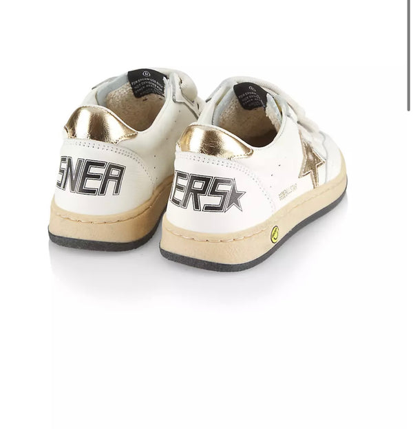 Golden Goose White Ball Star Strap Sneaker - Tassel Children Shoes