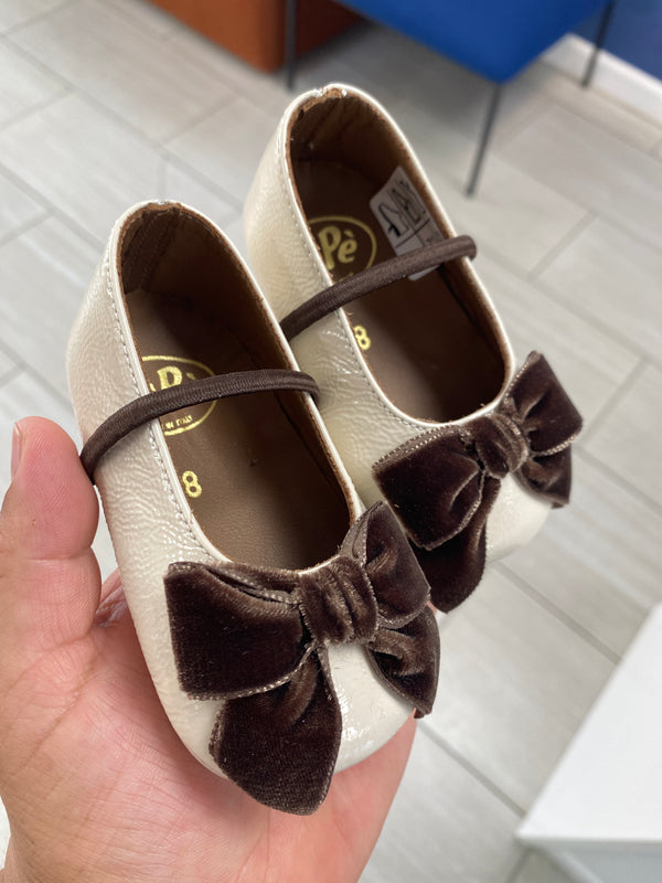 Pepe Ivory Bow Slipper Loafer - Tassel Children Shoes