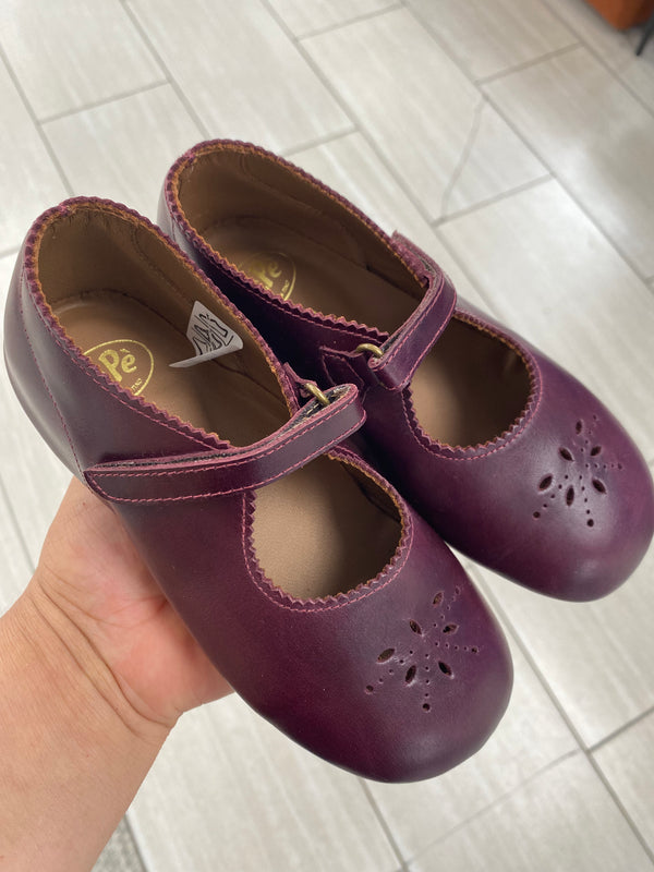 Pepe Burgundy Slipper Mary Jane - Tassel Children Shoes