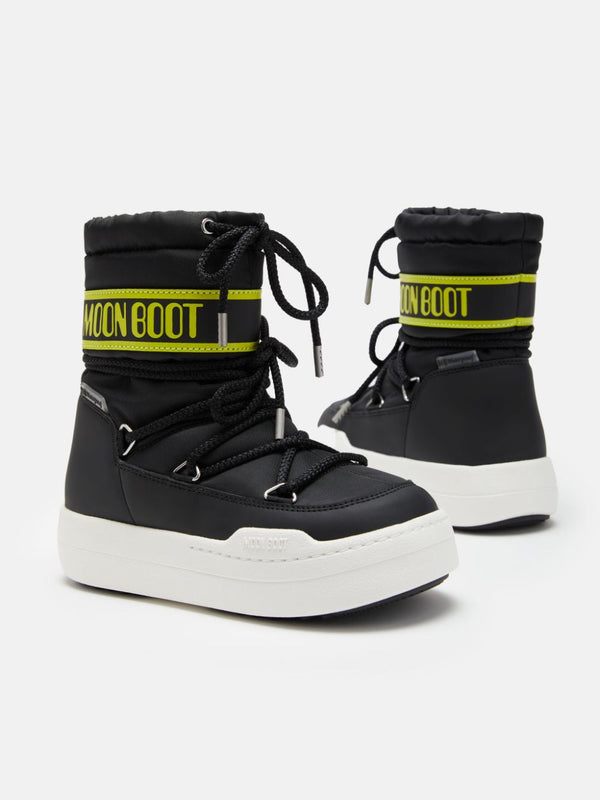 Moon Boot Black Neon Park Boot - Tassel Children Shoes