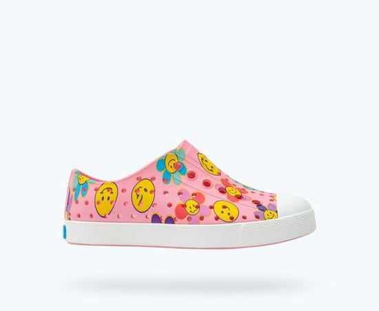 Native Jefferson Pink Smiley - Tassel Children Shoes